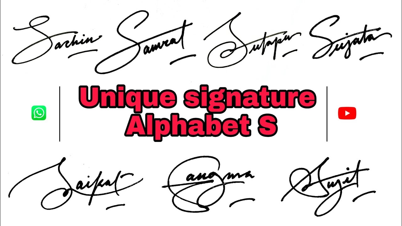 How to create S Signature | Unique Signature Alphabet S || Anup ...