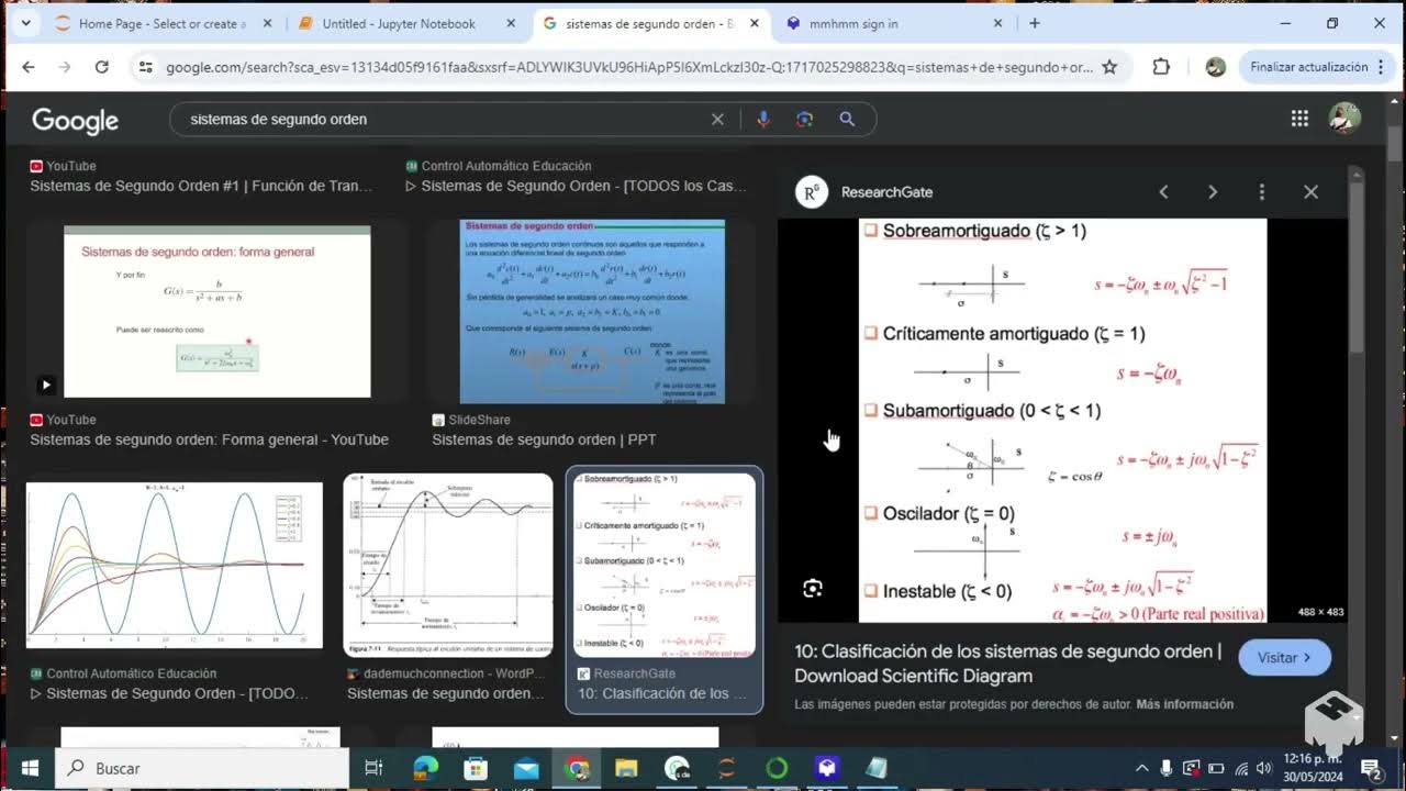 SISTEMAS DE SEGUNDO ORDEN JUPYTER PYTHON - YouTube