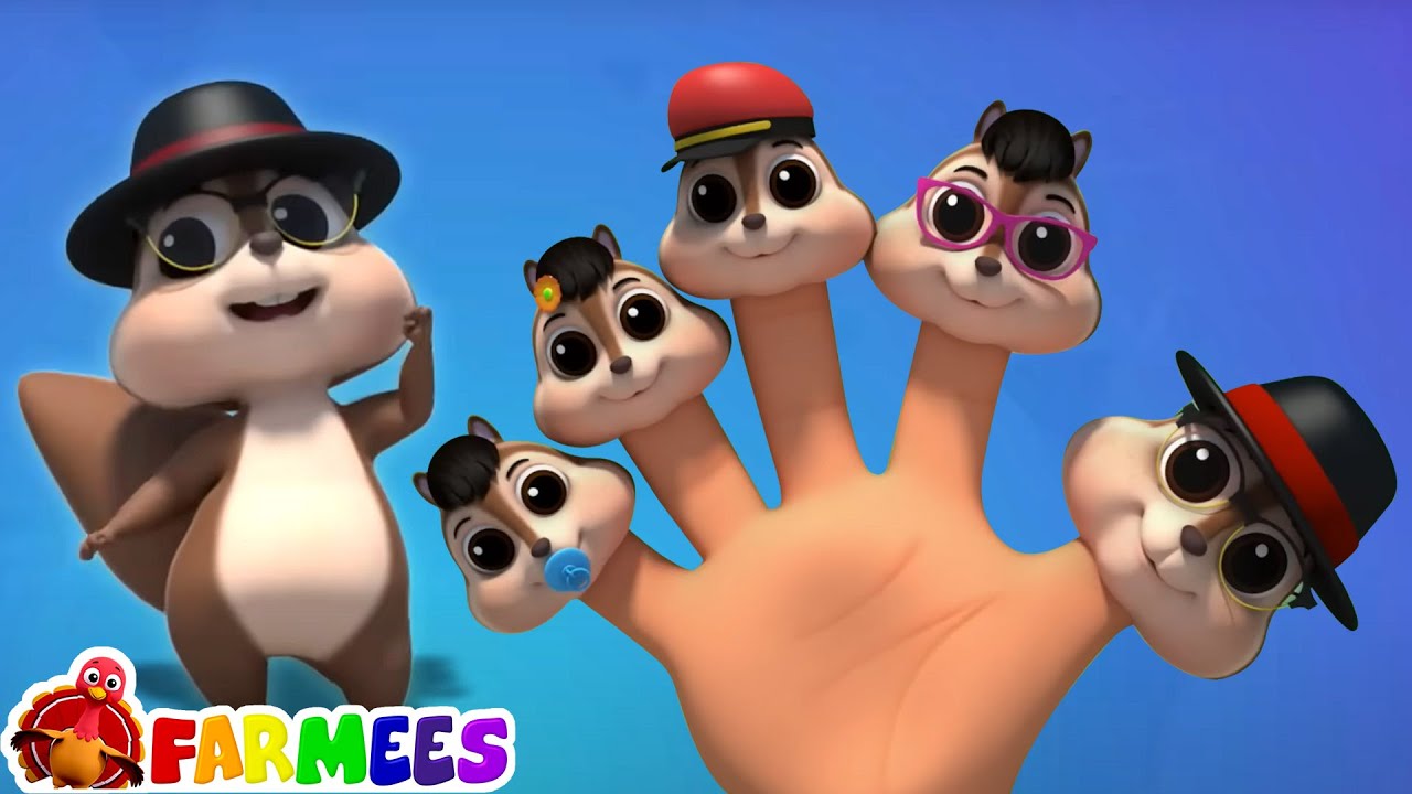 Squirrel Finger Family Nursery Rhyme And Baby Cartoon by Farmees - YouTube