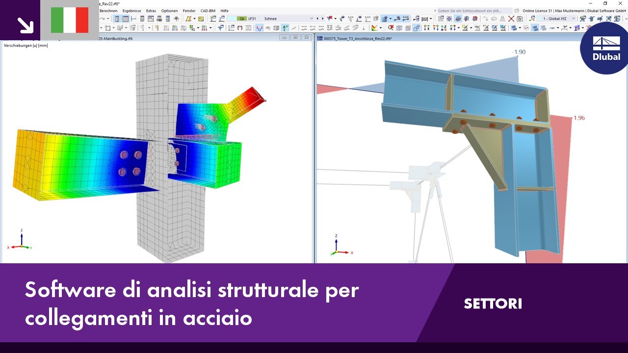 Collegamenti in acciaio | RFEM 6 di Dlubal Software - YouTube