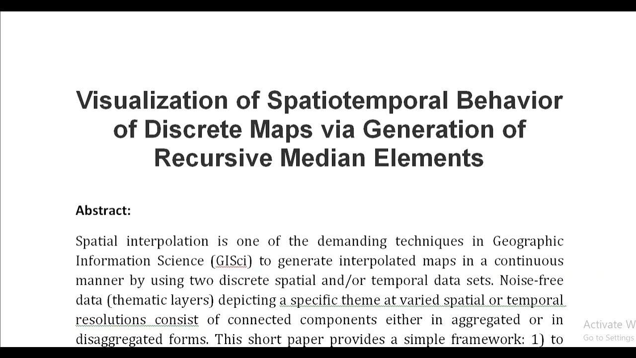 Visualization of Spatiotemporal Behavior of Discrete Maps via Generation of Recursive Median ...