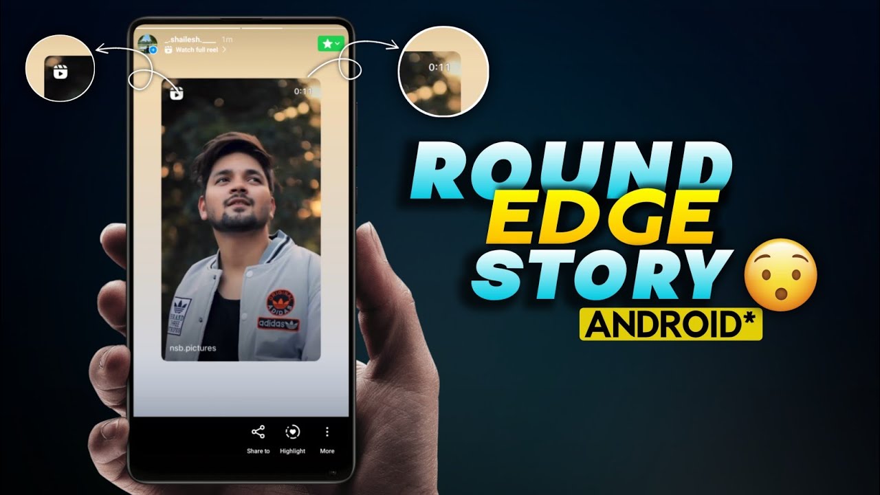 HOW TO ADD ROUND EDGE STORY LIKE IPHONE IN ANDROID || IOS INSTAGRAM IN ...