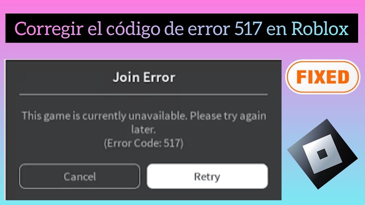 Cómo solucionar el código de error 517 en Roblox - YouTube