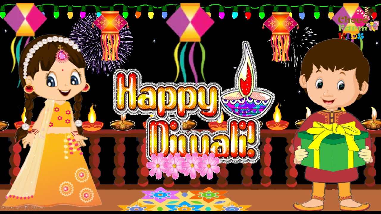 Deepawali Song | Happy Diwali Song for Kids by @ChocoFarmKids | Nursery ...