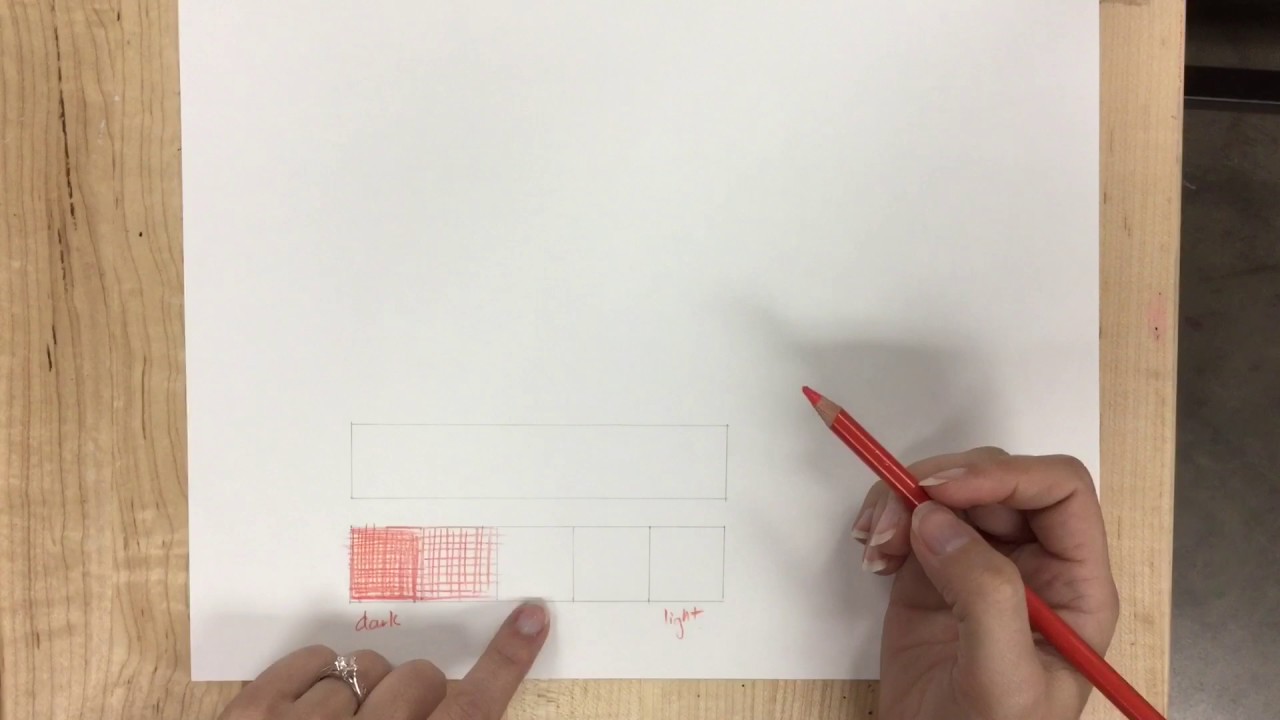 Cross Hatching Value Scale - YouTube