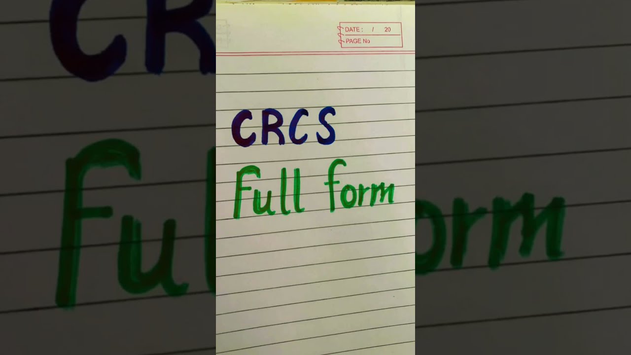 CRCS Full Form fullform YouTube CRCS Full Form fullform YouTube