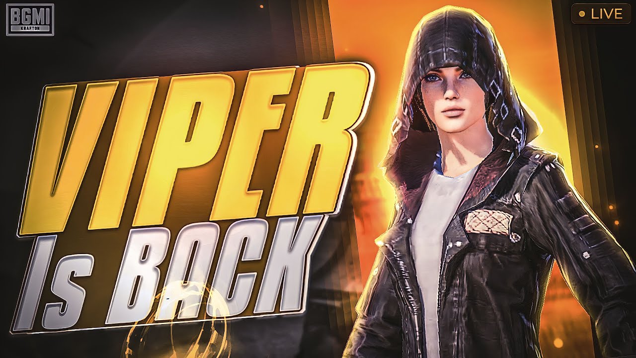 BGMI LIVE: WELCOME BACK KARO!! VIPER IS BACK!!! #bgmilive #viperislive ...