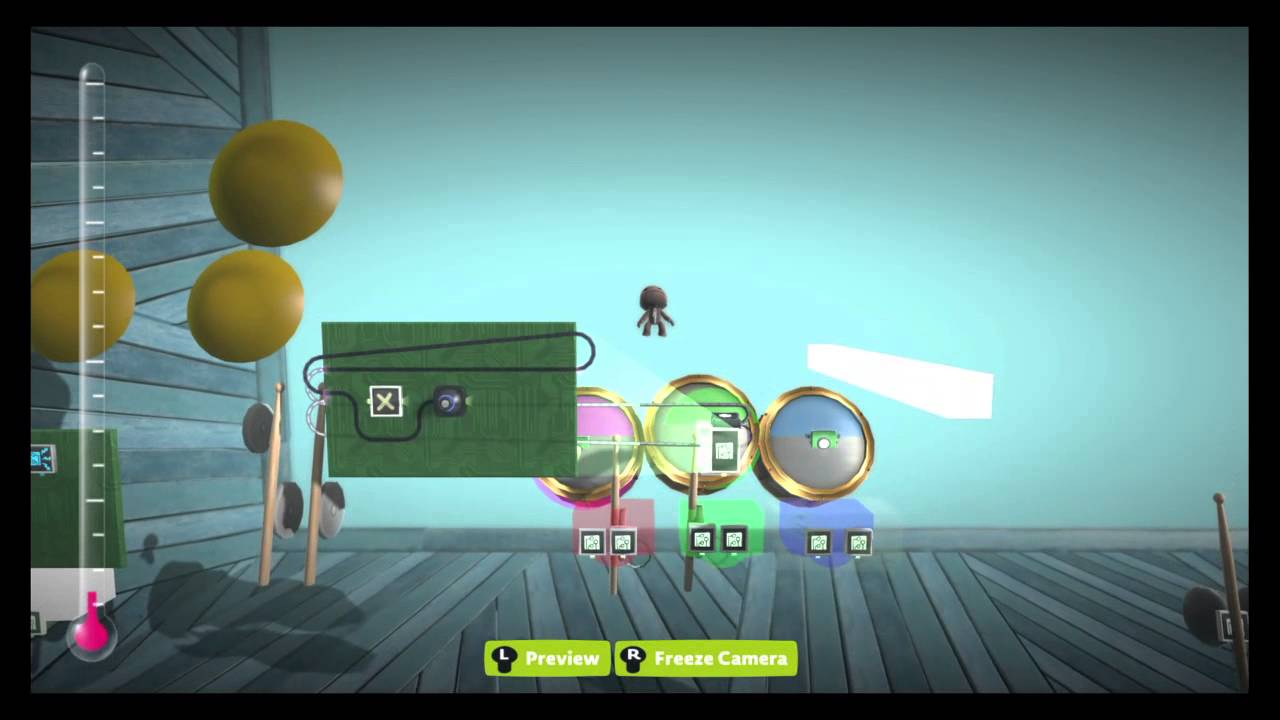 LittleBigPlanet 3 : Create Mode - A Basic 3D Drum Set! - YouTube