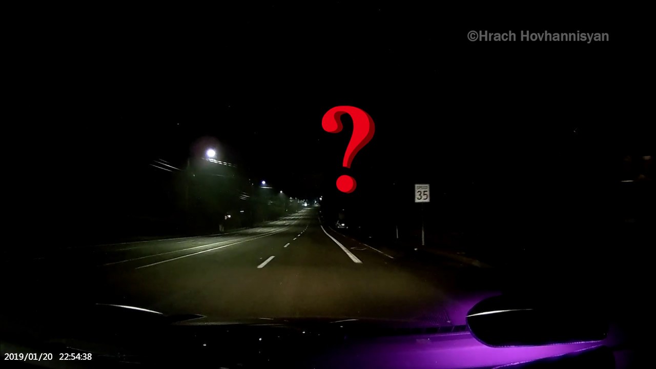 Ghost crossing the road caught on dash cam - (призрак пересекает дорогу ...