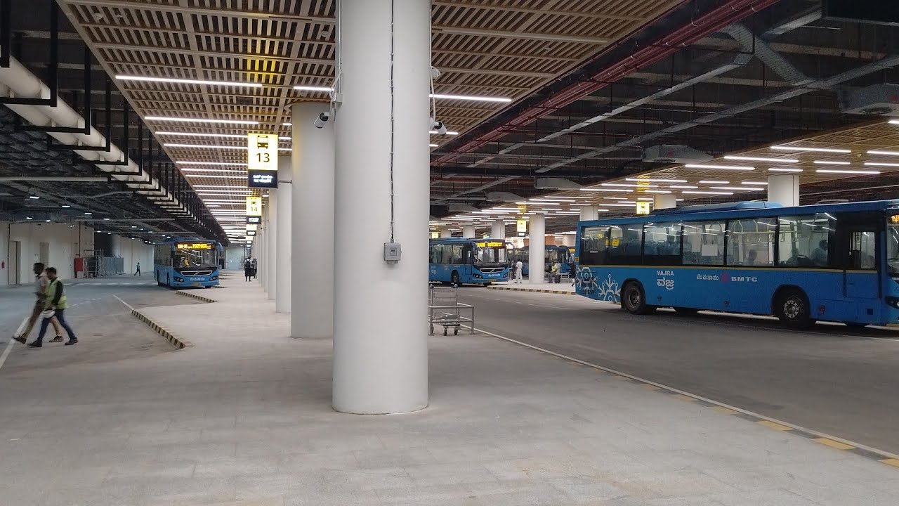 New BMTC Volvo bus stand inaugurated at Bangalore airport terminal 2 ...
