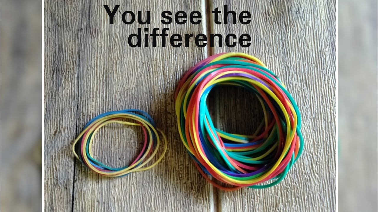How to make bigger rubber bands from a small rubber bands? - YouTube