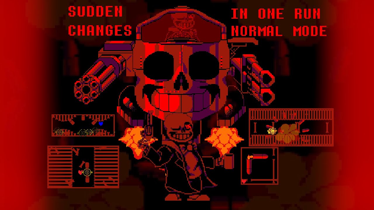 [FDY] Sudden Changes Sans Fight Normal Mode PHASE 1-2 IN ONE RUN (2 ...