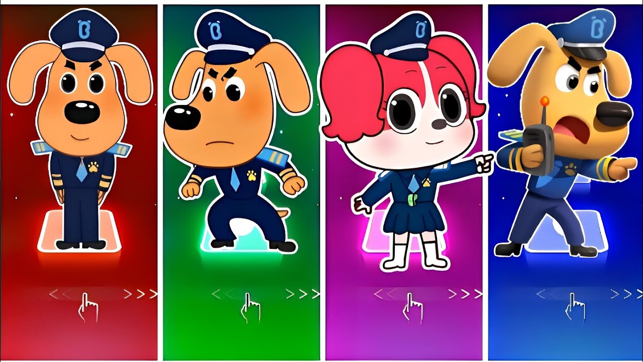 Sheriff Labrador 🆚 Purple Labrador 🆚 Sheriff Papillon 🆚 Police Officer ...