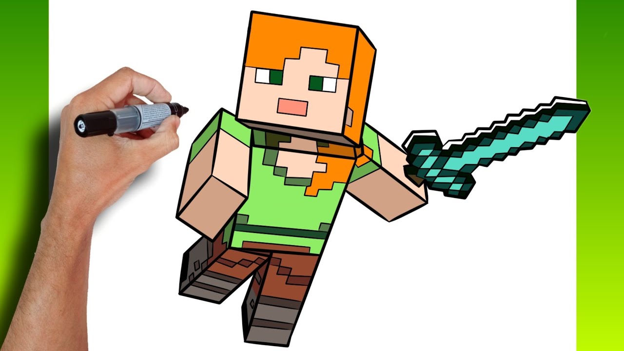 como DESENHAR o ALEX do MINECRAFT - YouTube