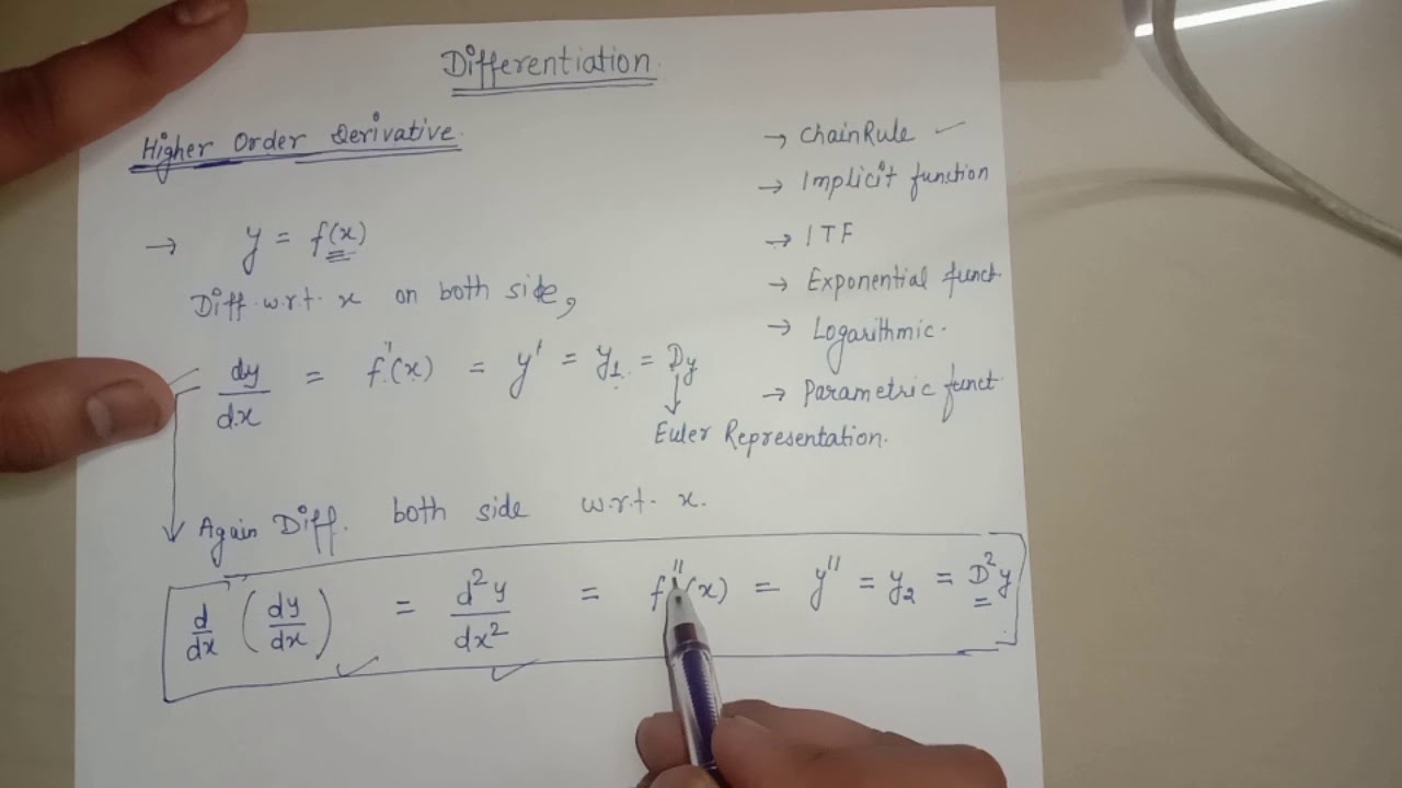 Differentiation of second order derivative by Rahul Garg - YouTube