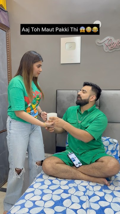 Aaj Toh Maut Pakki Thi 😱😂 #couplegoals #rajatswati #swatimonga #funny #comedy #chai #ytshorts ...
