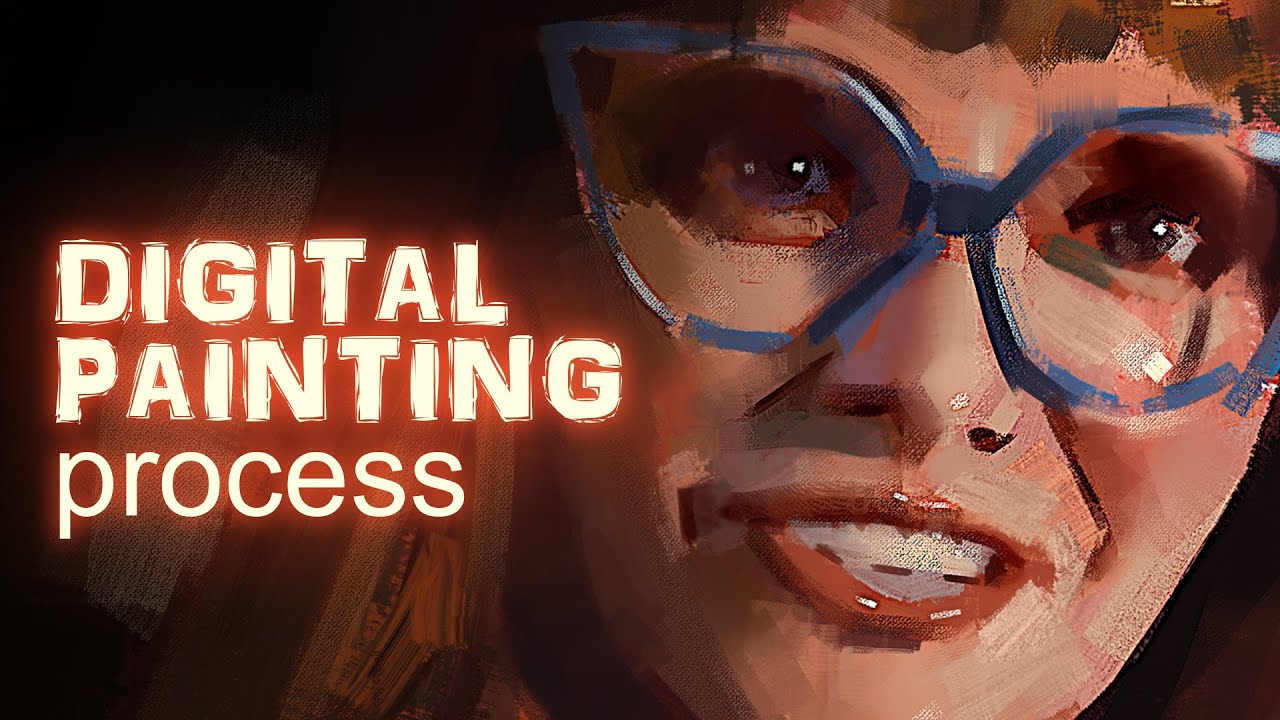 Digital painting process - YouTube