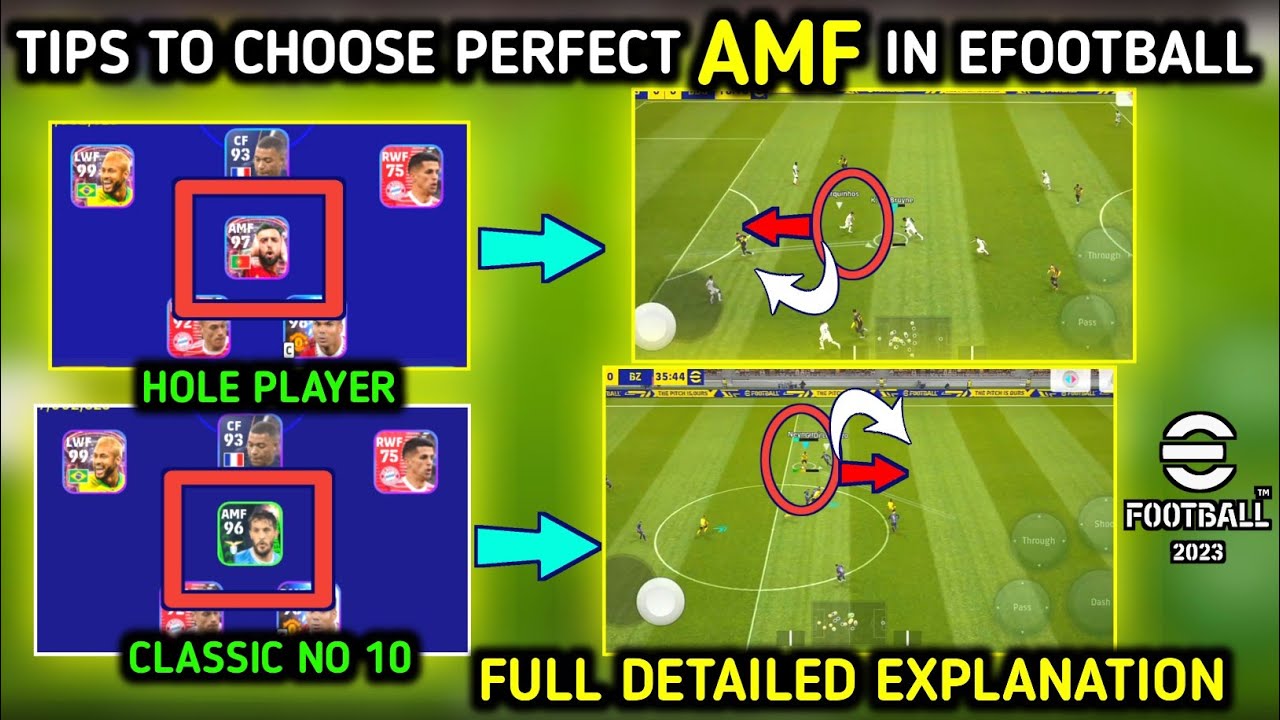 How to choose best AMF in efootball | mid field guide | efootball ...