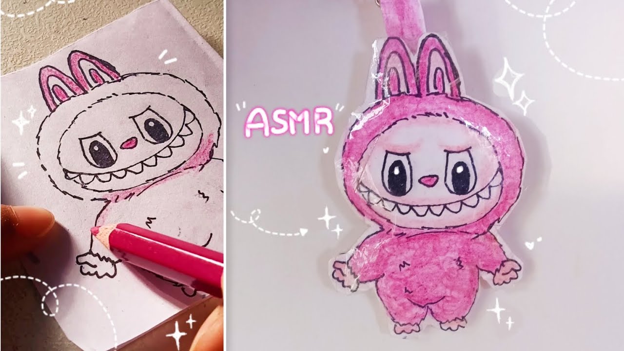 Paper Diy 🎀|How to make "LABUBU" Paper Squishy keychain Diy tutorial 🎧 ...