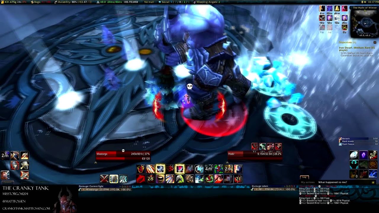 World of Warcraft, Level 90 Fury Warrior Solo: Hodir 25 Hard Mode - YouTube