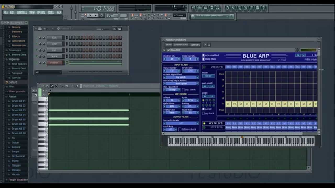 BlueARP test, testing, example. Free arpeggiator plugin by Oleg Mikheev ...