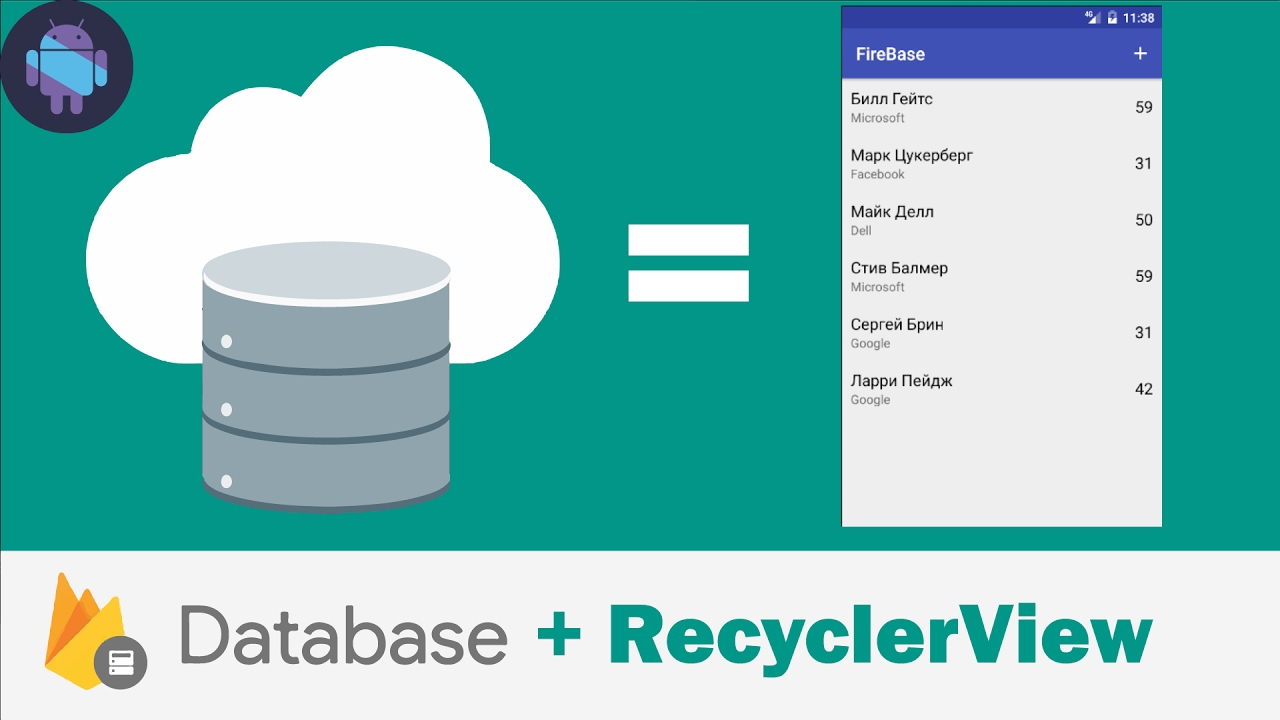 Firebase Database Recyclerview На Русском 2017 Youtube