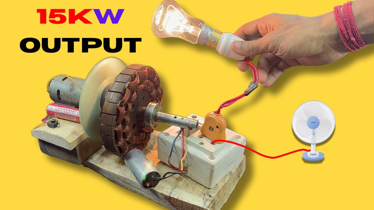 A 15KW Generator From Ceiling Fan Coil || how to make your own ...
