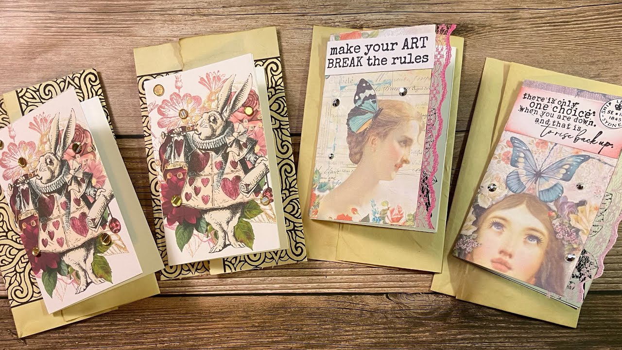 Opening Happy Mail and CASING Cards/ A new card size (to me) - YouTube