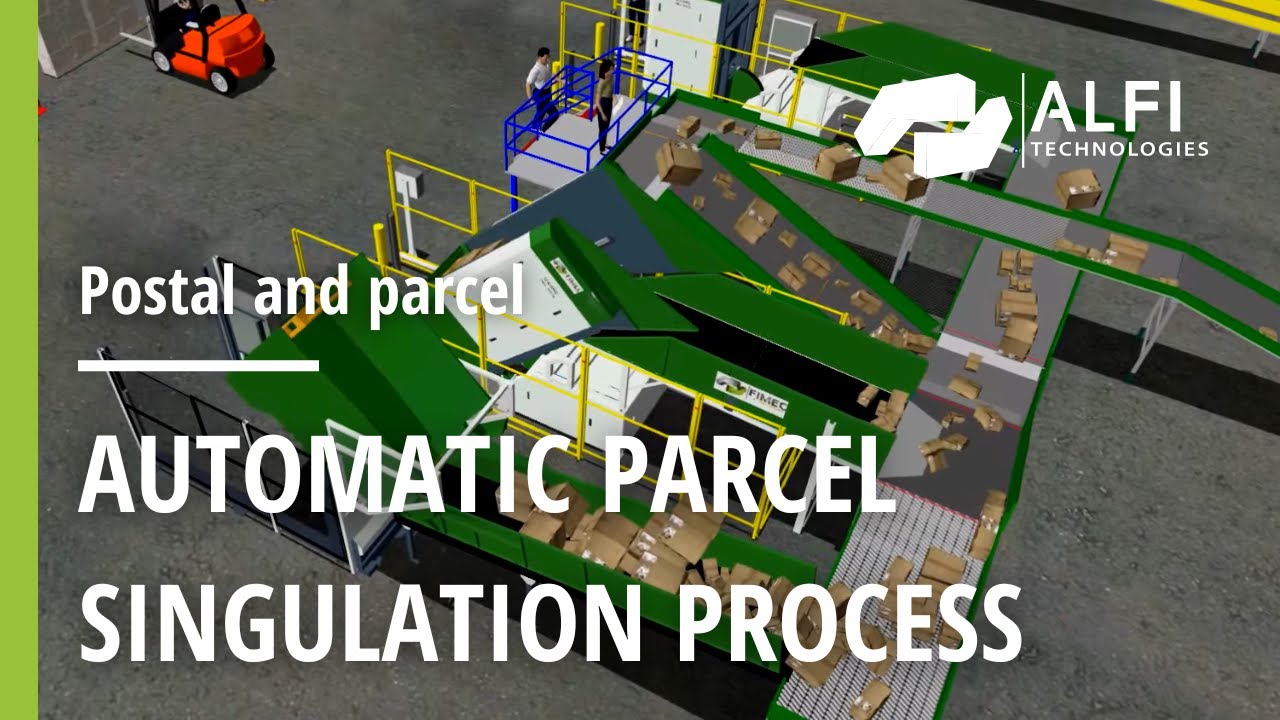Parcels depalletizing & singulation | ALFI Technologies - YouTube