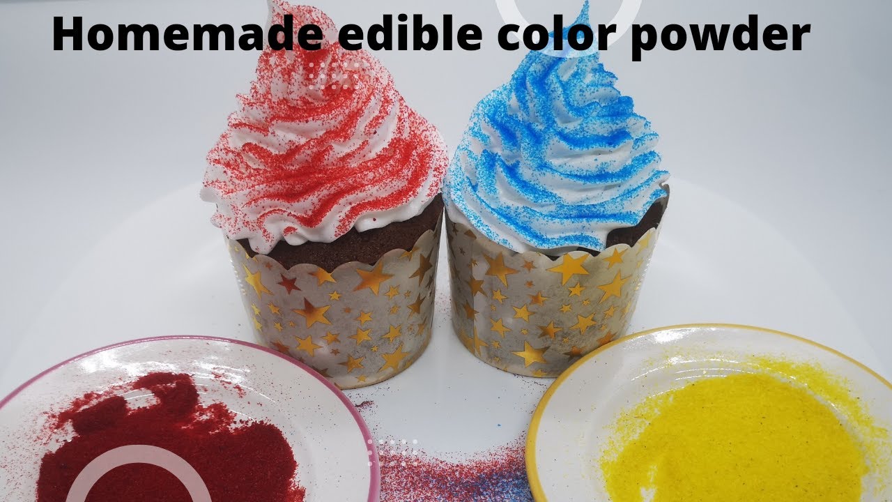 Edible Color For Cakes /edible dust /Homemade Edible Color Powder - YouTube