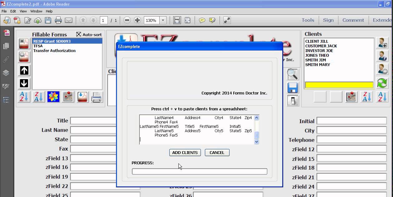 How To Automatically Populate Pdf Forms In Reader Part 7 Youtube
