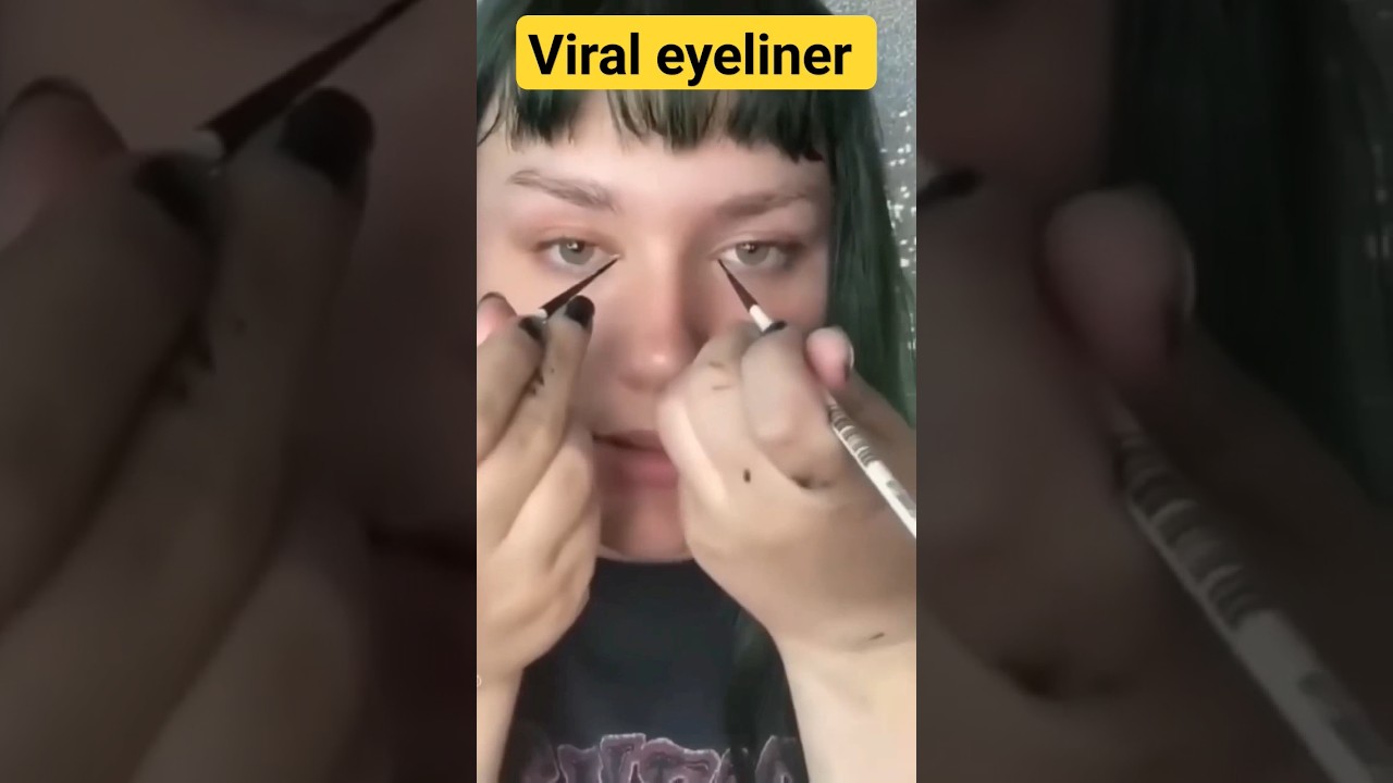 Viral Eyeliner Hack Youtubeshorts Eyelinerhack Eyelinershorts