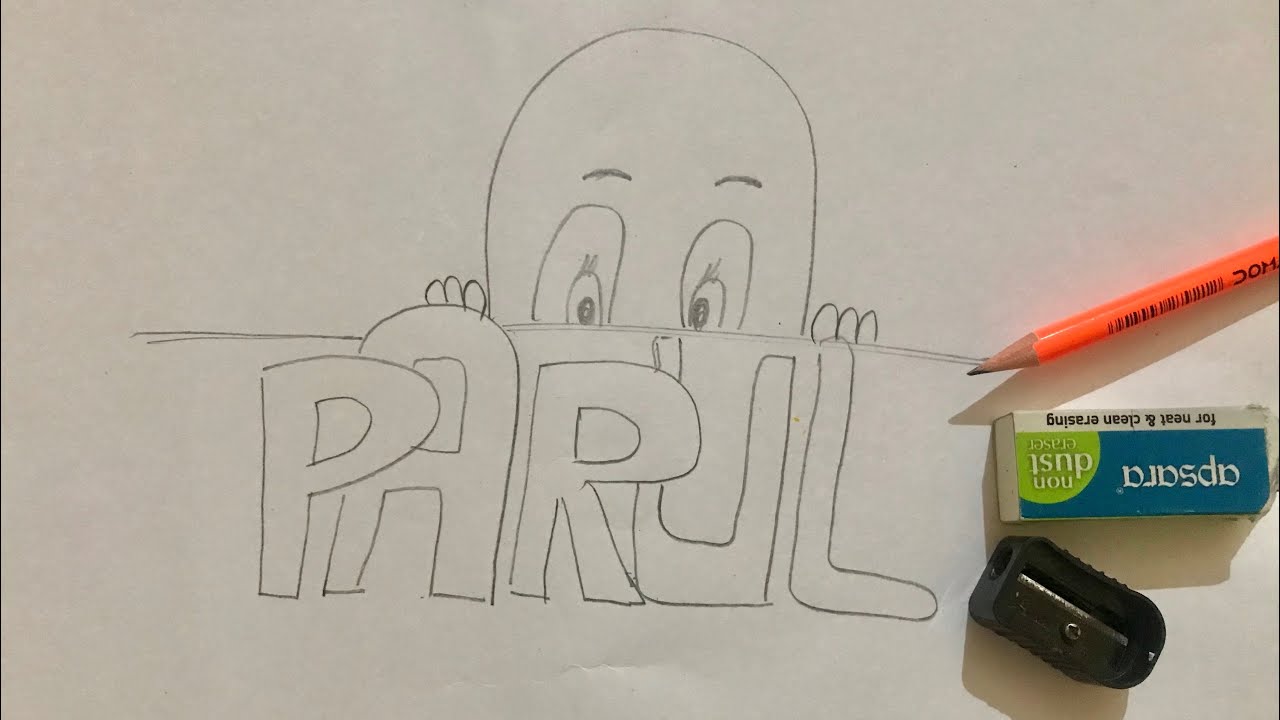 How to draw your name drawing ️ - YouTube