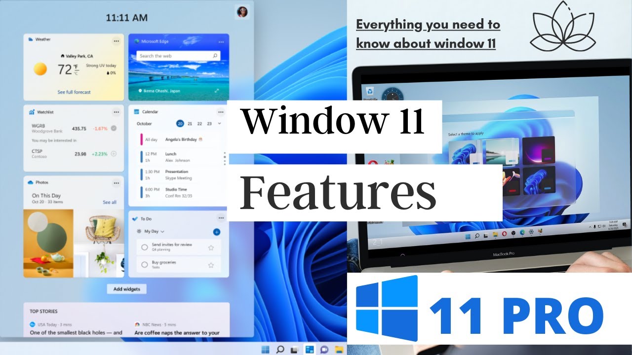 window 11 Features Review ♥️ Explained Which PC will support - YouTube
