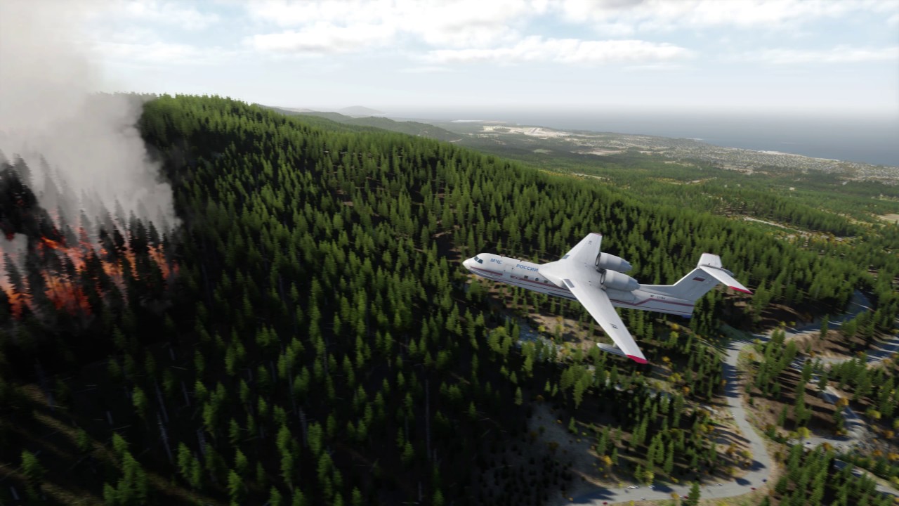 Aerial Forest Firefighter Simulator (work in progress) - YouTube