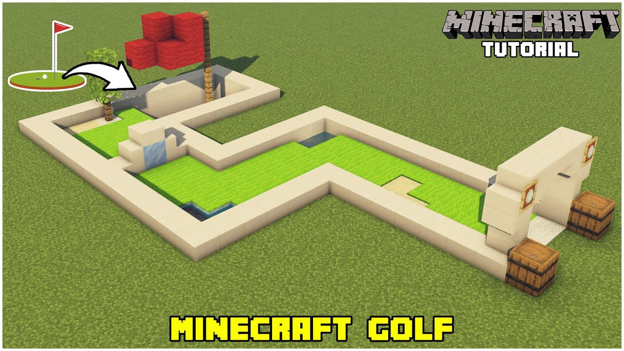 GOLF SAHASI YAPIMI !!! Minecraft Golf Sahası Nasıl Yapılır ? l ...