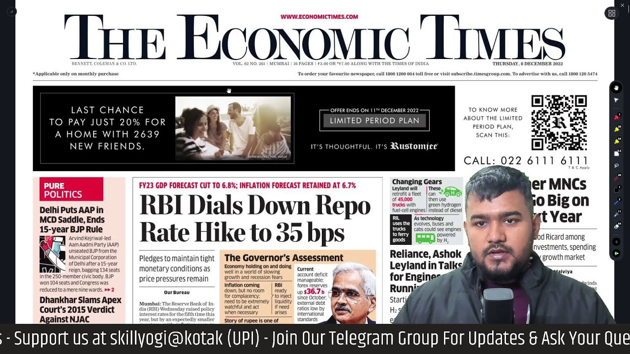 Economic Times + Business Standard - 8 December 2022 Newspaper - Daily ...