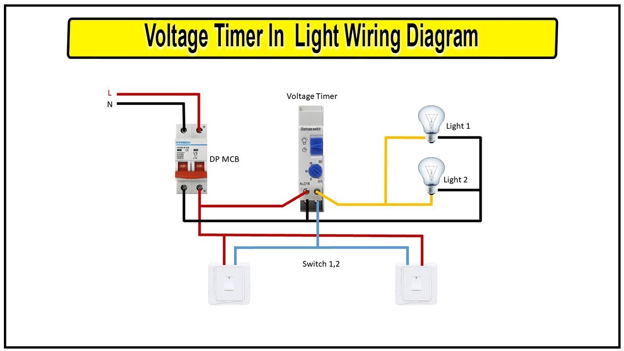 How to Make Voltage Timer In Light Wiring Diagram | timer in light ...