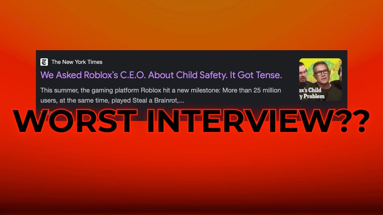 My Response to the New York Times Interview with Roblox's CEO - YouTube