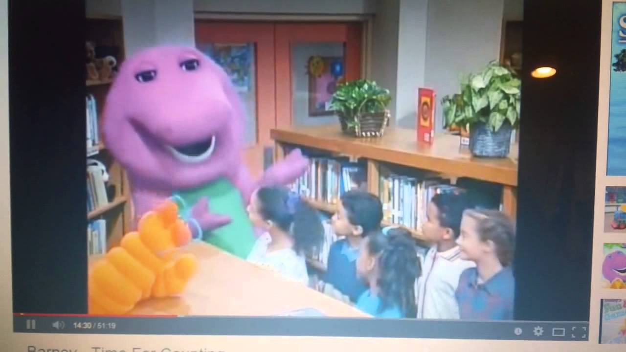 barney meets mr. bookworm - YouTube