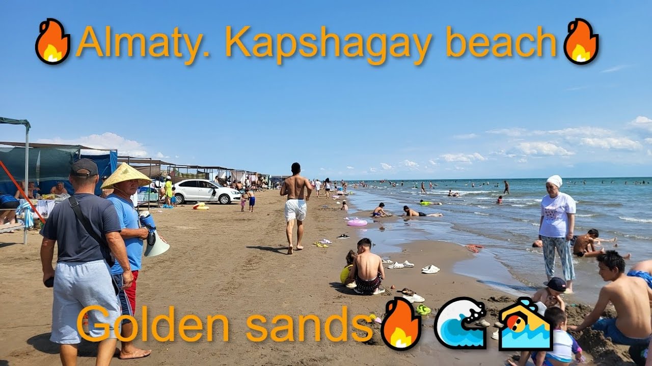 🔥Almaty. Kapshagay beach, golden sands🔥🌊 4K [60fps] - YouTube