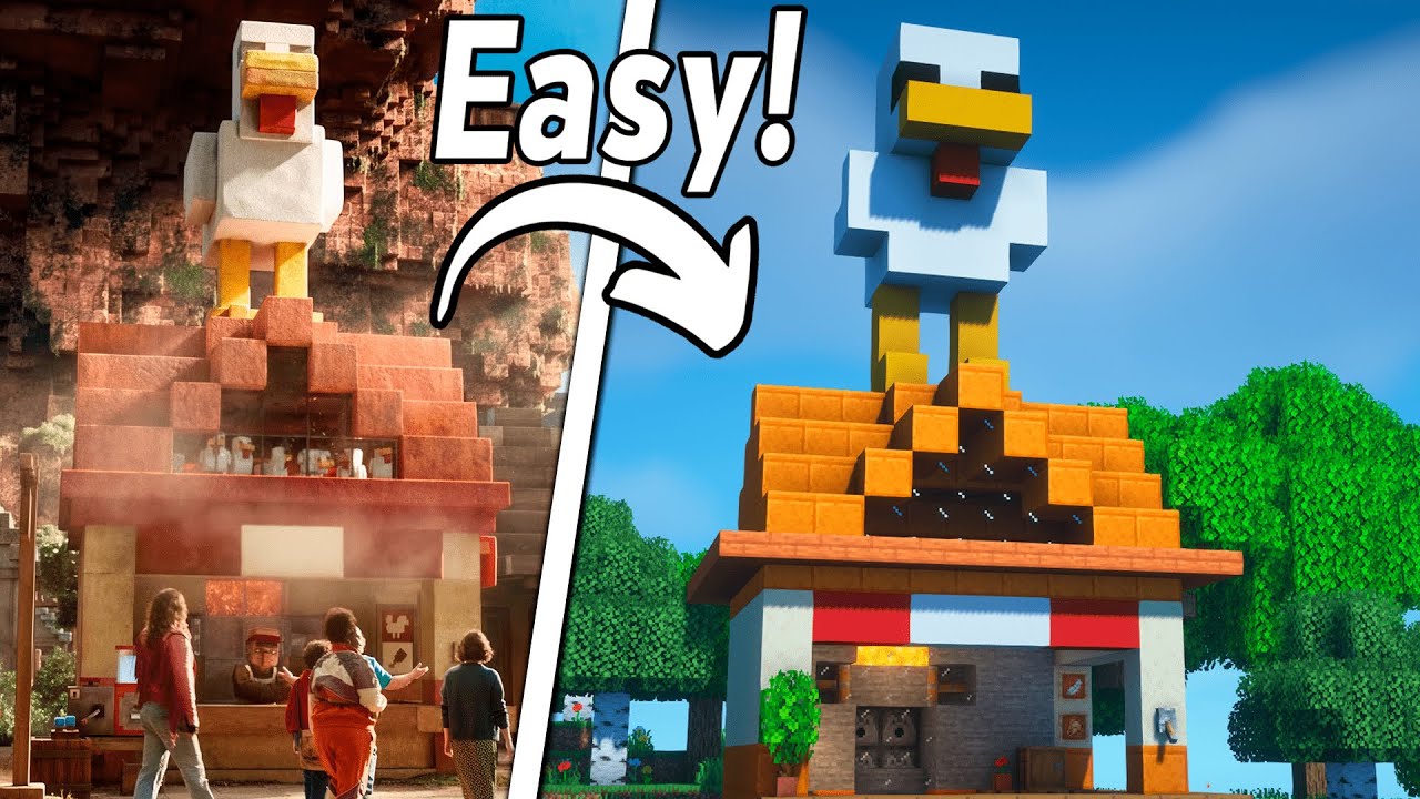 Minecraft: Steve's Lava Chicken Tutorial (Chicken Farm) - YouTube