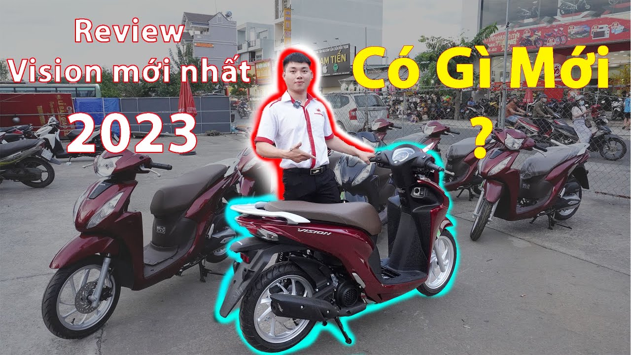 Review Honda Vision Mới Nhất Của 2023 Có Mới . Phiên Bản Cao Cấp Đỏ Đen ...