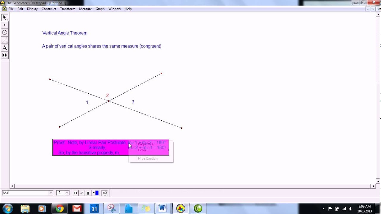 Vertical Angle Theorem - YouTube