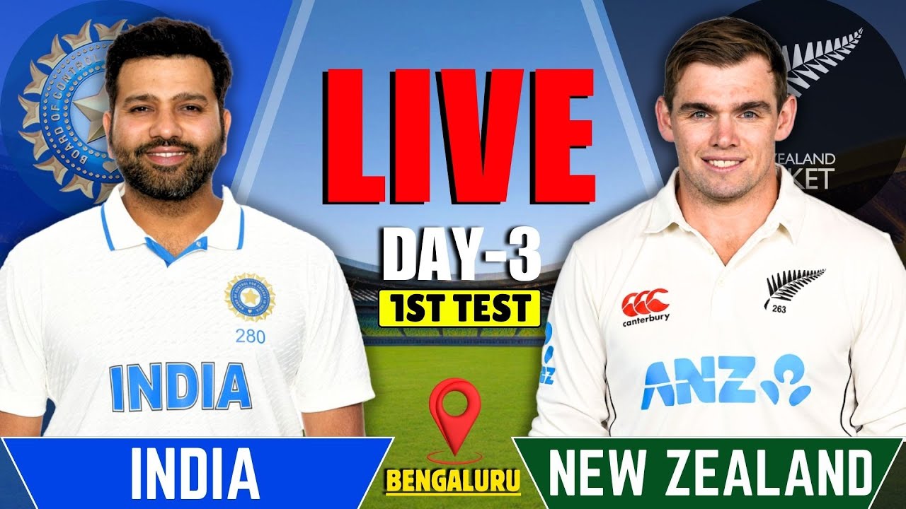 India vs New Zealand, 1st Test, Day 3 | IND vs NZ Live Match | Live ...