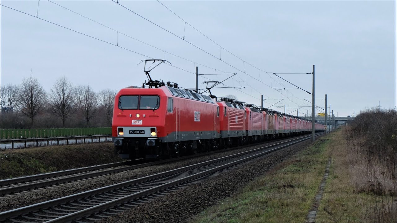 MEG Schrottzug - Überführung von 24 x BR 143 durch 156 003, 143 851 und ...