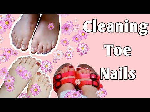 Cutting and cleaning toenails - YouTube