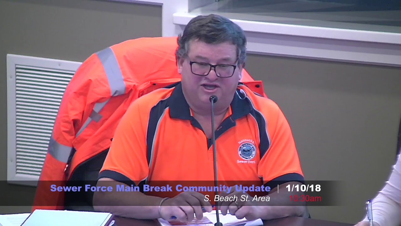 Sewer Force Main Break Community Update - 1/10/18 - YouTube