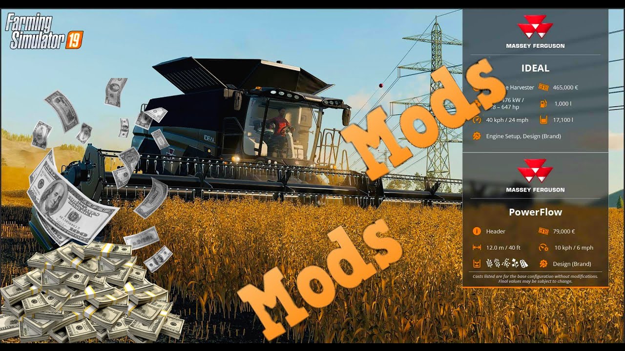 Farming simulator 19 Mods y dinero infinito !!!!!!!! - YouTube