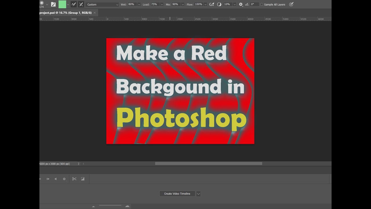 How to make a simple red background in Photoshop 2022 - YouTube